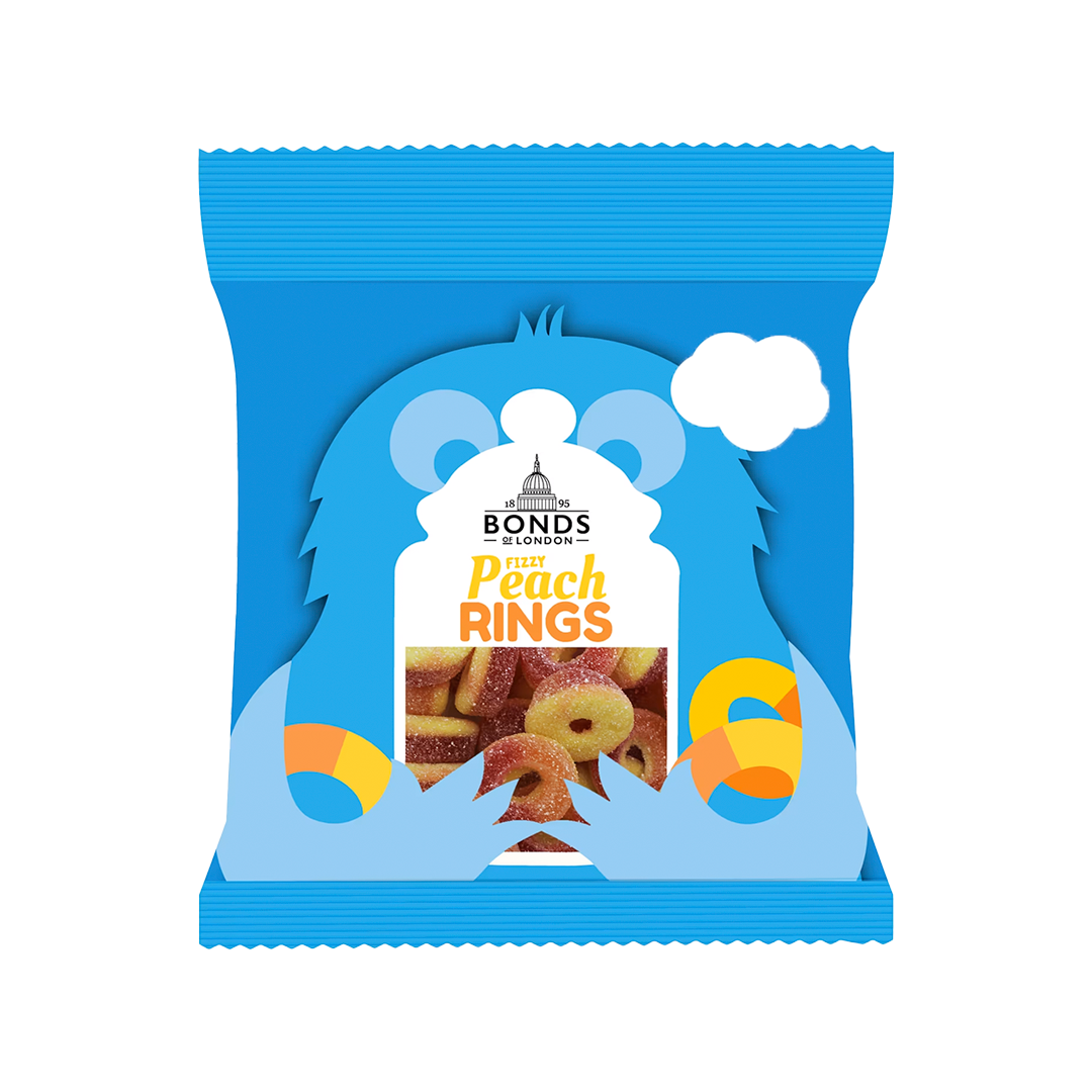 Bonds Fizzy Peach Rings – Gelatina de Pêssego Efervescente – FragFuel