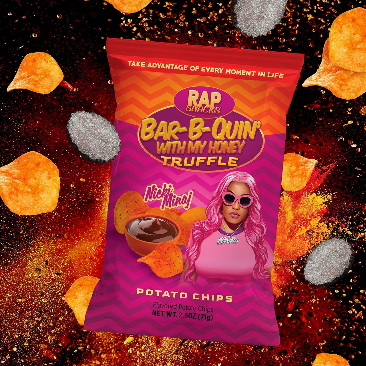 Rap Snacks Nicki Minaj Barbie-Que Honey Truffle – Chips com Sabor a ...